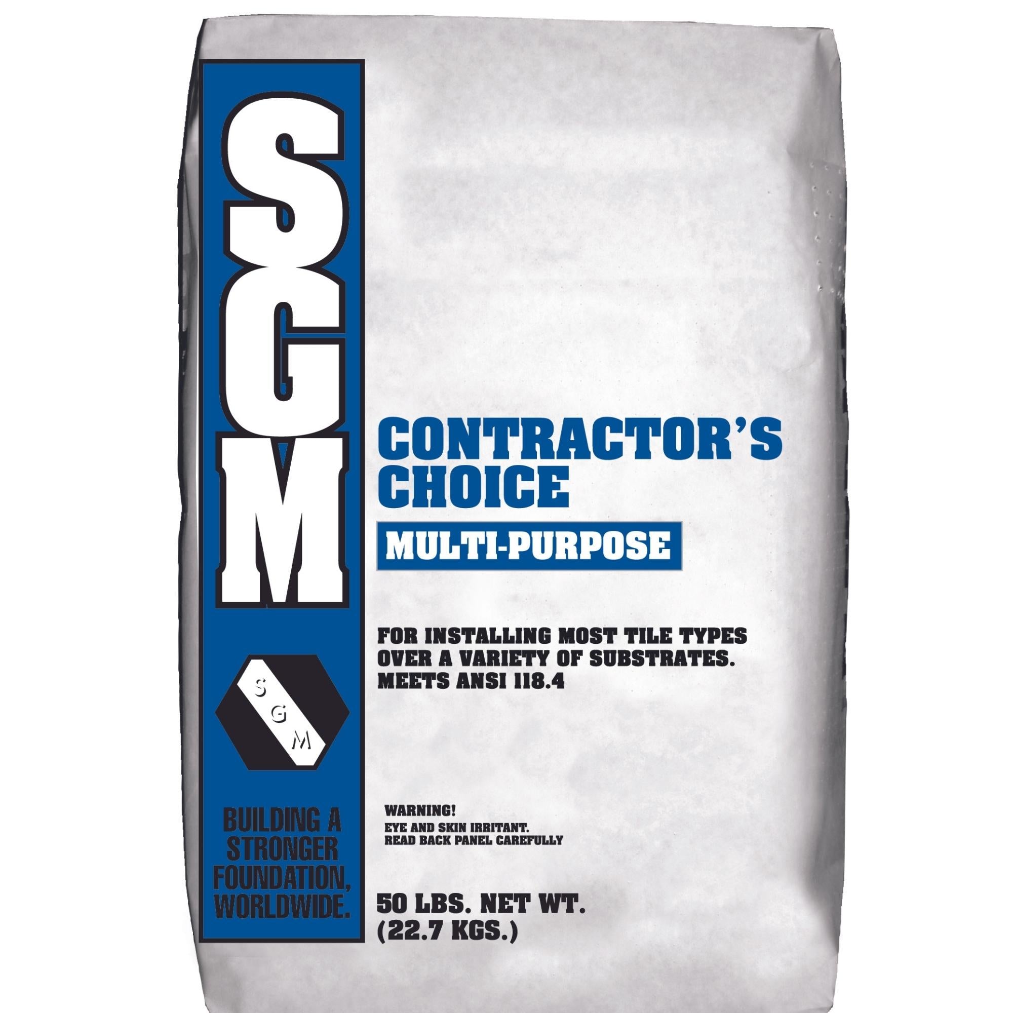 SGM 50lb White Multi-Purpose Thin-Set Mortar