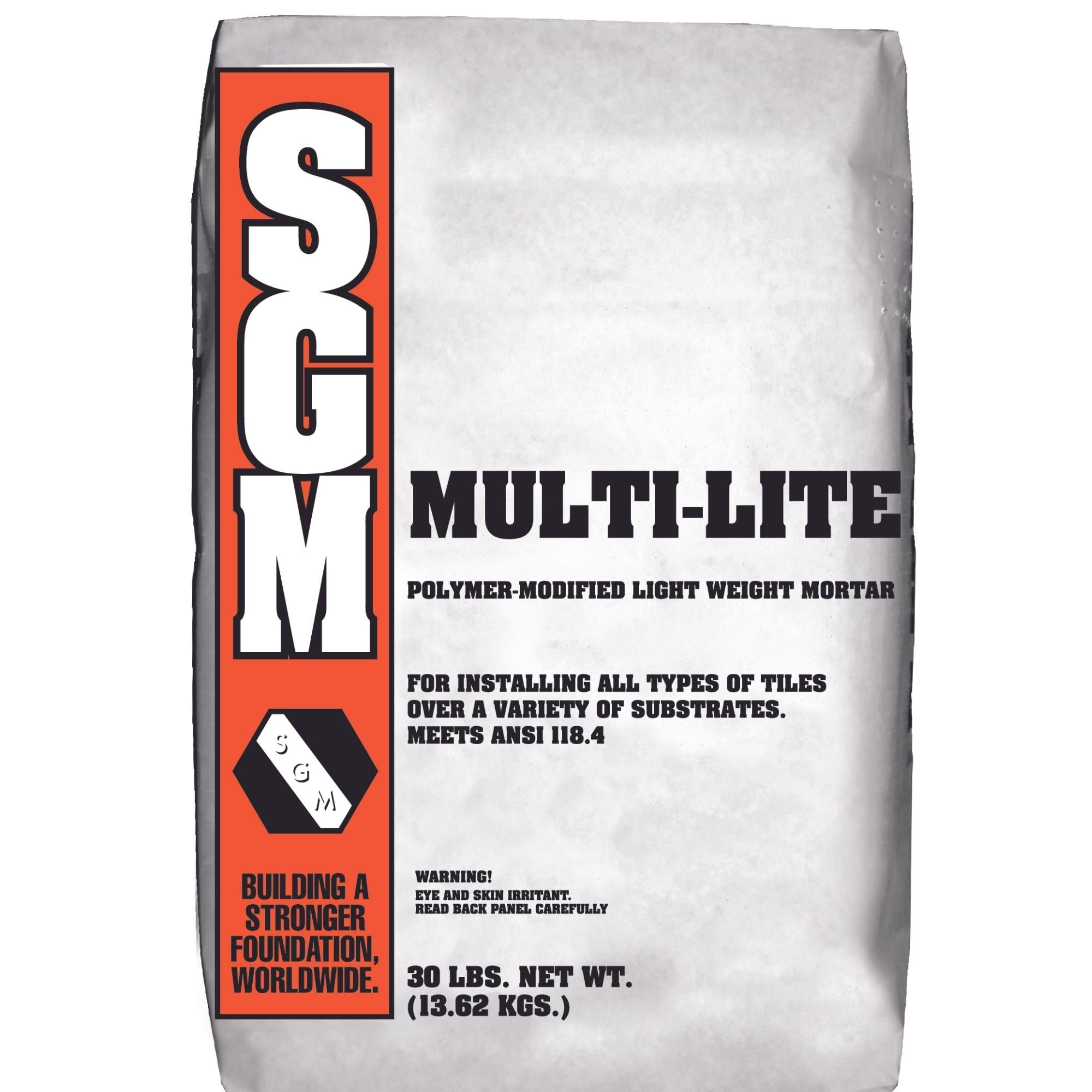 SGM 30lb White Polymer Modified Mortar