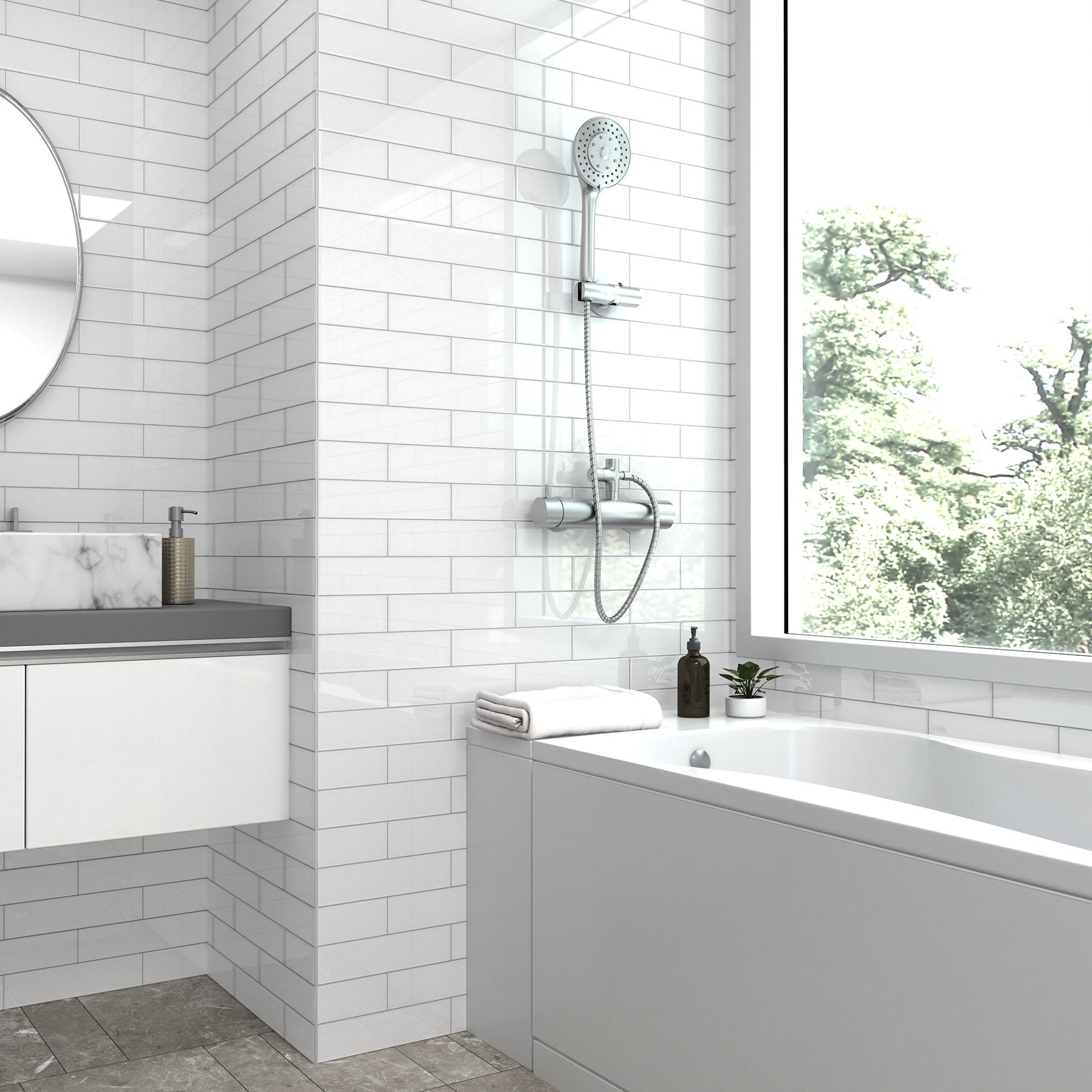 3x12 Silk Tiles | Subtle Sophistication